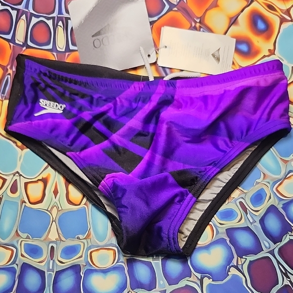 Speedo | Swim | Speedo Vibrant Purple And Black Swim Briefs | Poshmark
